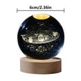 Virwir 3D Crystal Ball Night Light Usb with LED Light Base Saturn ...