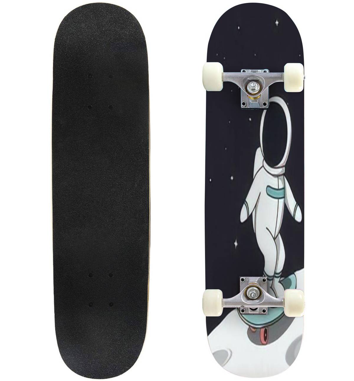 Skateboarder astronaut riding on skateboard at the Moon Cartoon Outdoor ...