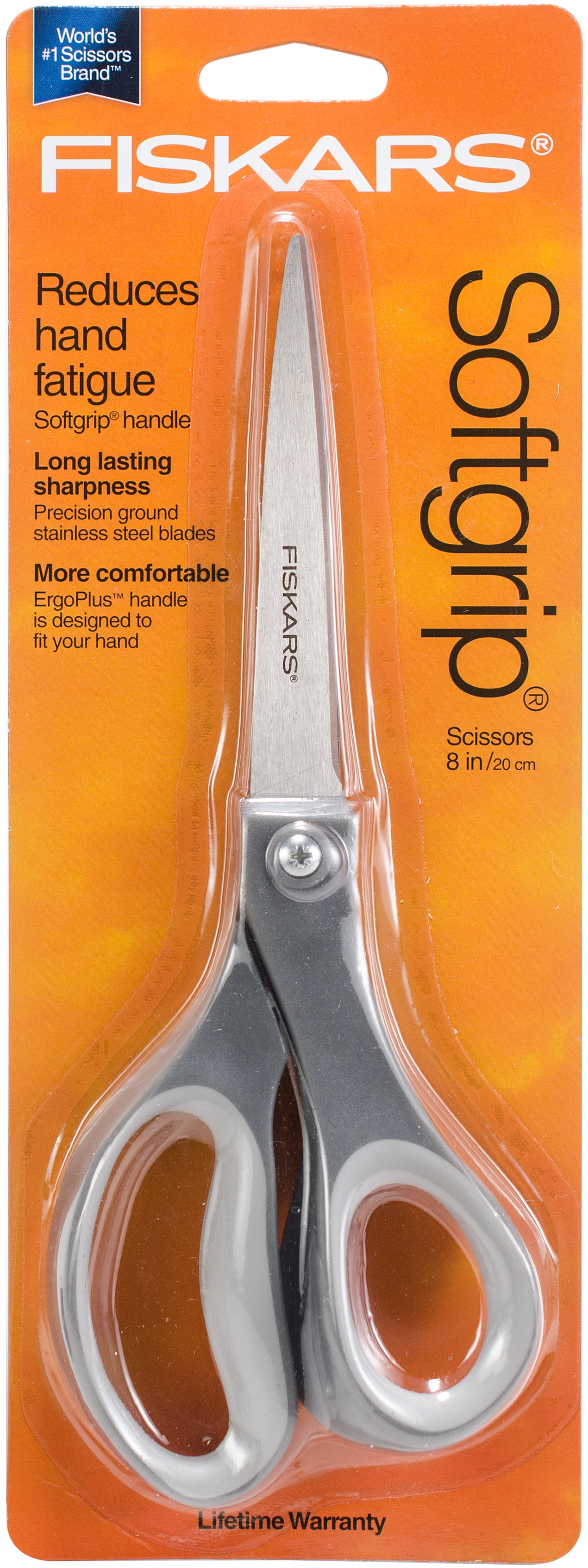 Fiskars Performance Softgrip Straight Scissors 8"-Gray/Silver | Walmart ...