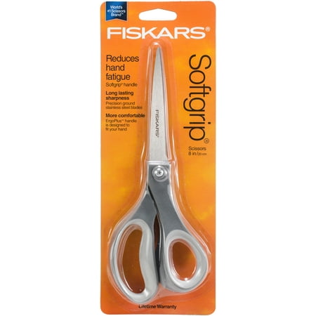 Fiskars Performance Softgrip Straight Scissors 8"-Gray/Silver | Walmart ...