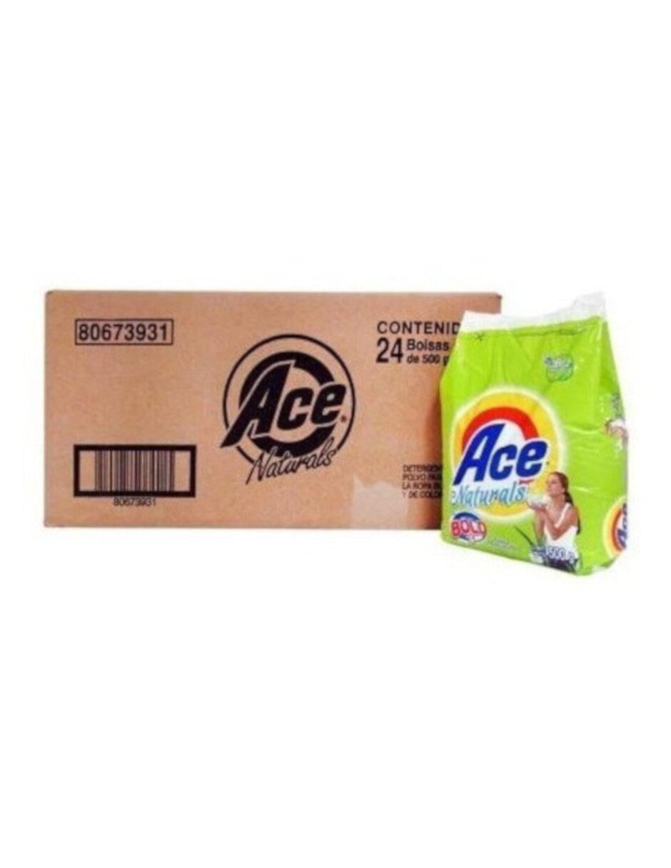Pack de 24 Detergente para Ropa en Polvo Ace Nat de 500 gr Ace Nat de ...