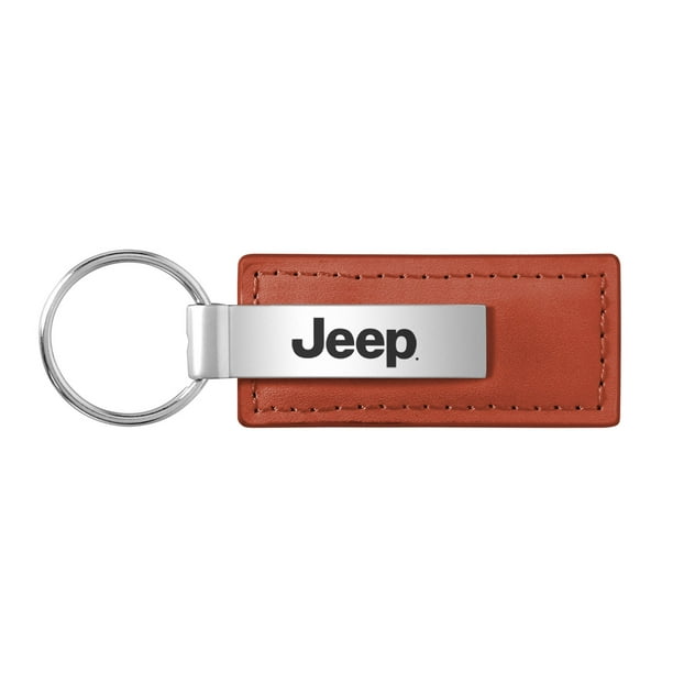 Jeep Keychain & Keyring - Brown Premium Leather - Walmart.com - Walmart.com