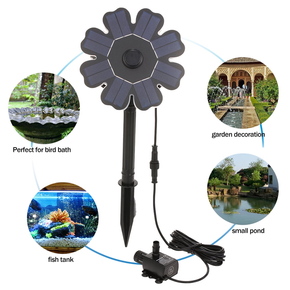 Dream Lifestyle Solar Fountain with Panel Water Pump Stake,Solar ...