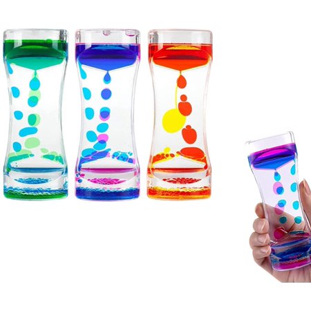 Liquid Motion Bubbler Timer Colorful Hourglass Liquid Bubbler ADHD Toy ...