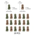 20 Pcs Mini Two Tone Stone Lion Ornaments, Courtyard Paving Decor Set ...