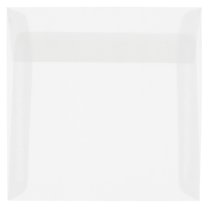JAM Paper 6 x 6 Translucent Envelopes, Clear, 25/Pack - Walmart.com