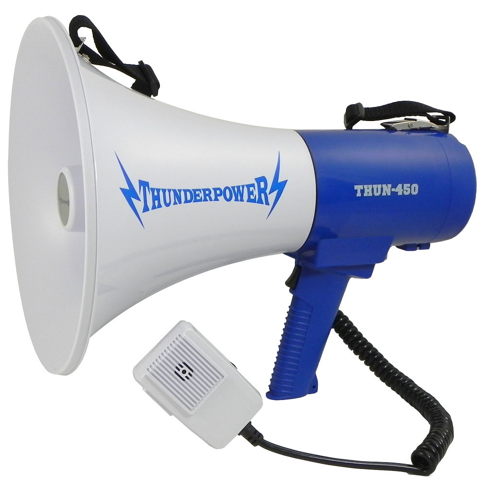 ThunderPower 1200 Yard Sound Range Megaphone, Blue - Walmart.com