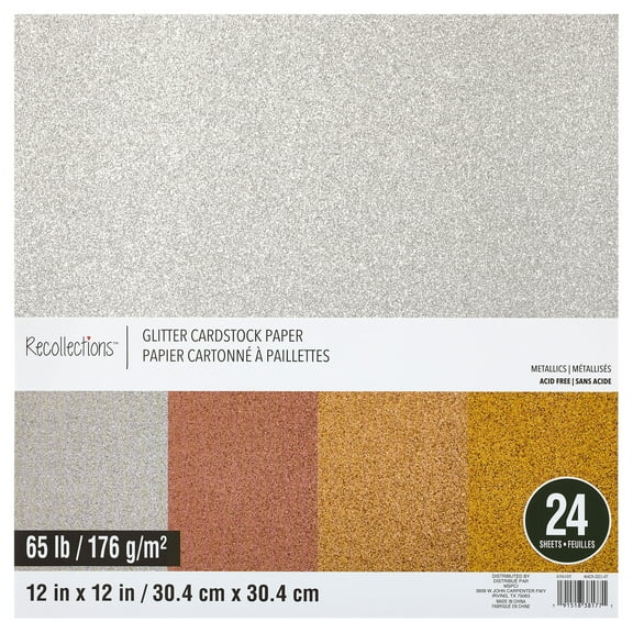 30 Pack: Signature POW Glitter Cardstock Paper by Recollections - 12" x ...