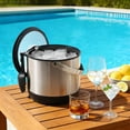 5QT/4.8L Insulated Ice Bucket for Parties, Large Capacity Double-Wall ...