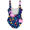 Ownsummer Blue Flamingo Pattern Stylish One Piece Swimsuit For Women