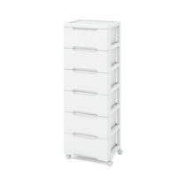 Simply Tidy's White Modular Mobile Chest- Rolling Cabinet with Drawers ...