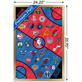 NBA League - Logos 22 Wall Poster, 22.375" x 34" Framed - Walmart.com