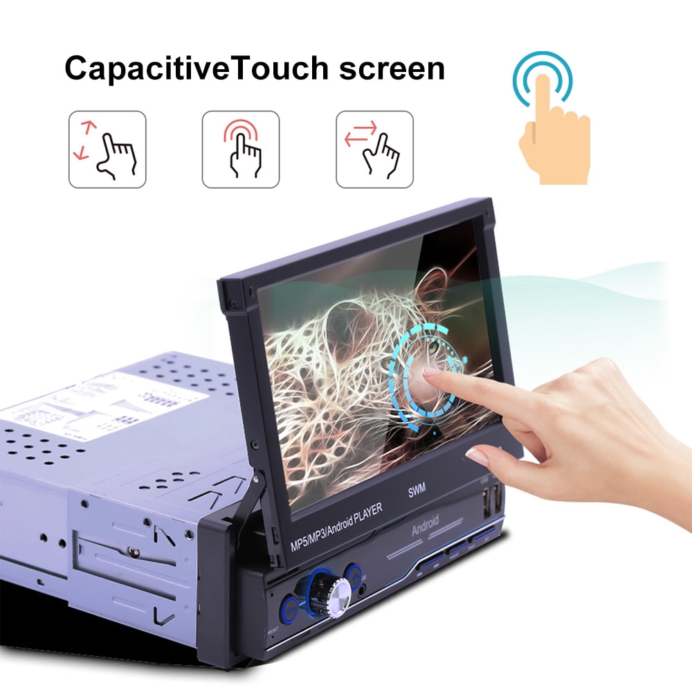 Camecho Android 8.1 Car Radio Autoradio 1 Din 7'' Touch Screen Car Multimedia Player GPS ...