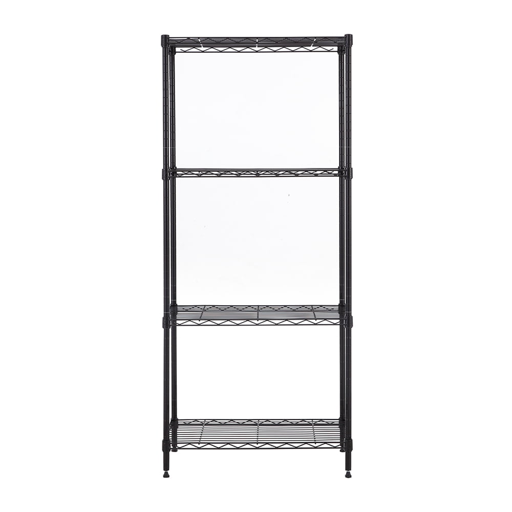 4 tier black coating shelving unit 14x24x53in - Walmart.com