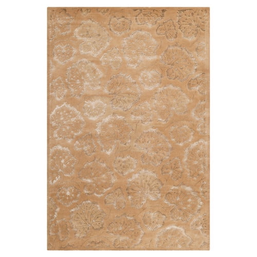 SAFAVIEH Martha Stewart Geranium Leaf Floral Area Rug, Toffee, 8'6" x ...