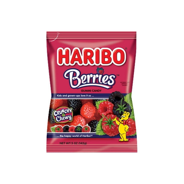 Haribo Raspberries Gummi Candy, 5 Oz. - Walmart.com - Walmart.com