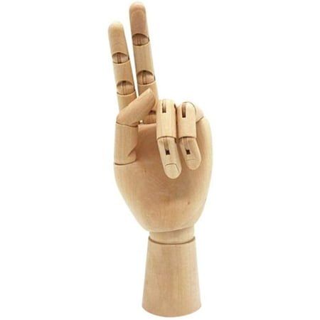 Wooden Hand Model Flexible Moveable Fingers Manikin Hand Figure Wood ...