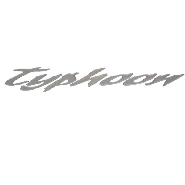 Ski Centurion Boat Raised Decal | Typhoon Metallic Silver Sticker ...