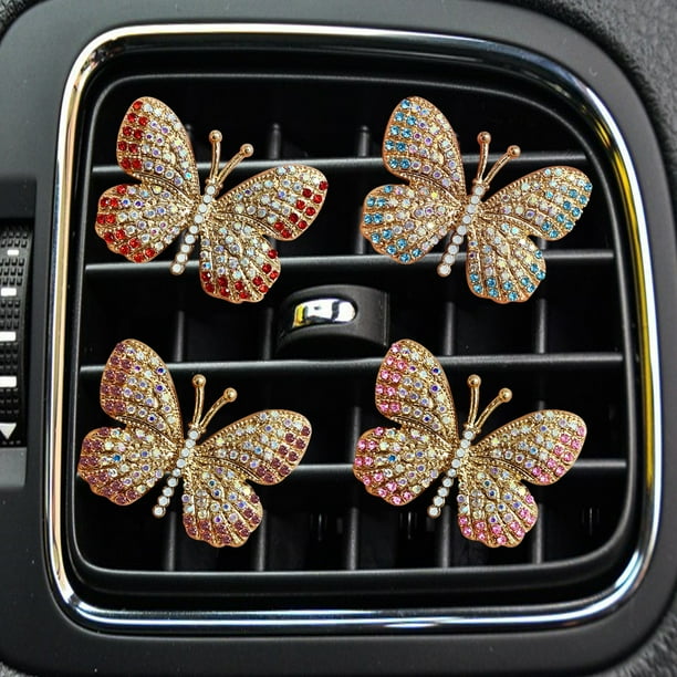 SHAR Set of 4 Car Air Conditioning Vent Clips(Butterflies), Car Air ...