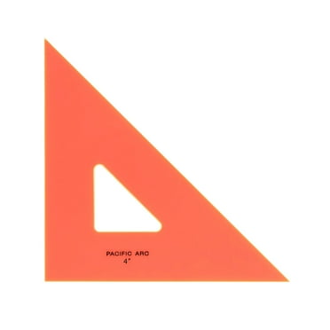 Pacific Arc Drafting Triangle, 4-inch, 30/60/90 Degrees, Clear Acrylic ...
