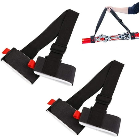 TILIYHELLO 2 x Black Ski Carrier Strap Adjustable Ski Wrist Straps with ...