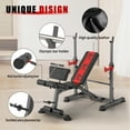 K KINGKANG Adjustable Weight Bench with Barbell Rack and Multi-Function Equipment, 800 lb ...