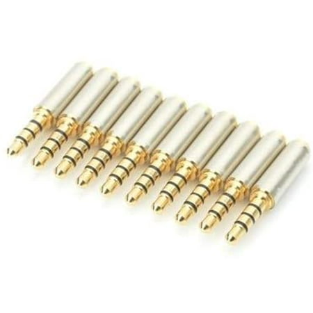 JHM Computer Audio Cable Series 3.5mm 4-Pin Audio Jack Connector to 2 ...