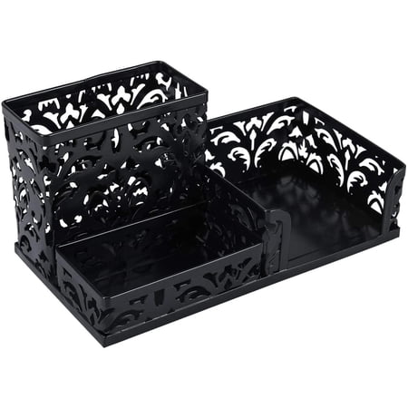 Desk Organizer with 3 Compartment for Pencil,Sticky Note Holder and ...