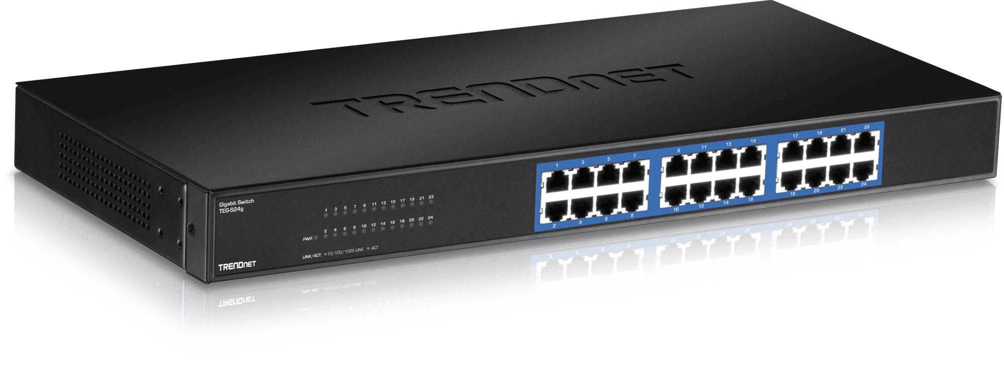 TRENDnet TEG-S24g 24-port Gigabit GREENnet Switch(Rack Mount) - Walmart.com