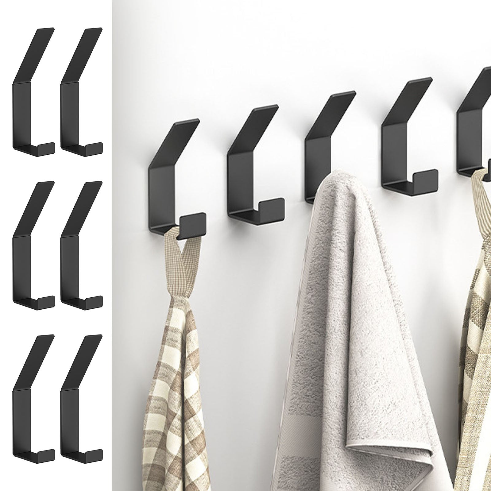 Click here for Chenjiaaa 6 Pack Coat Hooks 20lb Load Bearing Wall... prices