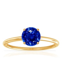 GemsNY September Birthstone - Dainty Round Four Prong Blue Sapphire ...