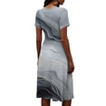 Boho Dresses for Women V-Neck Short Sleeve Floral Print Midi Dress A ...
