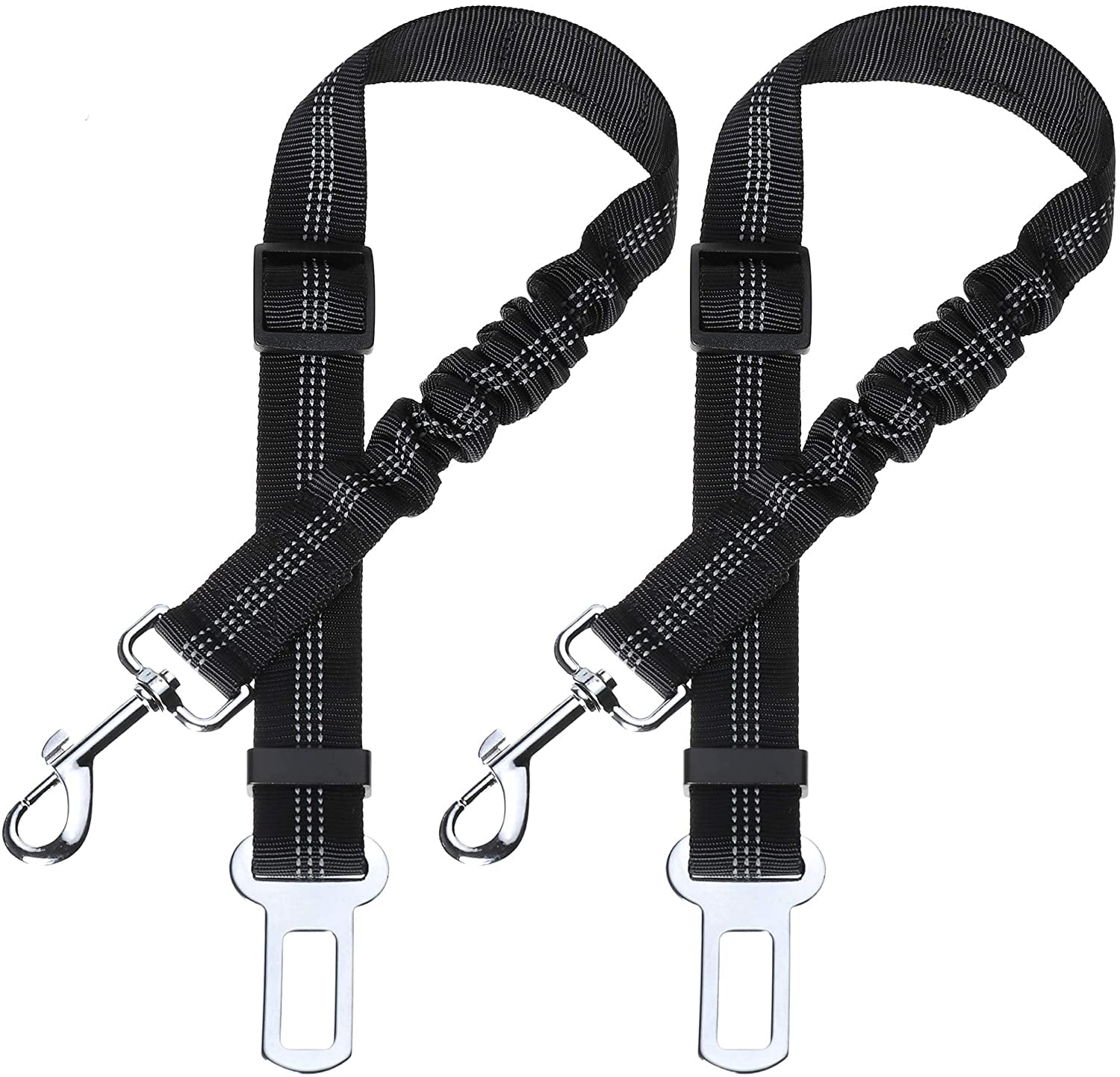 LuoHeng Dog seat belt with elastic shock absorber and sturdy carabiner ...
