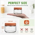 8oz Glass Jars with Lids, 6-Pack Small Food Containers for Chia Pudding ...