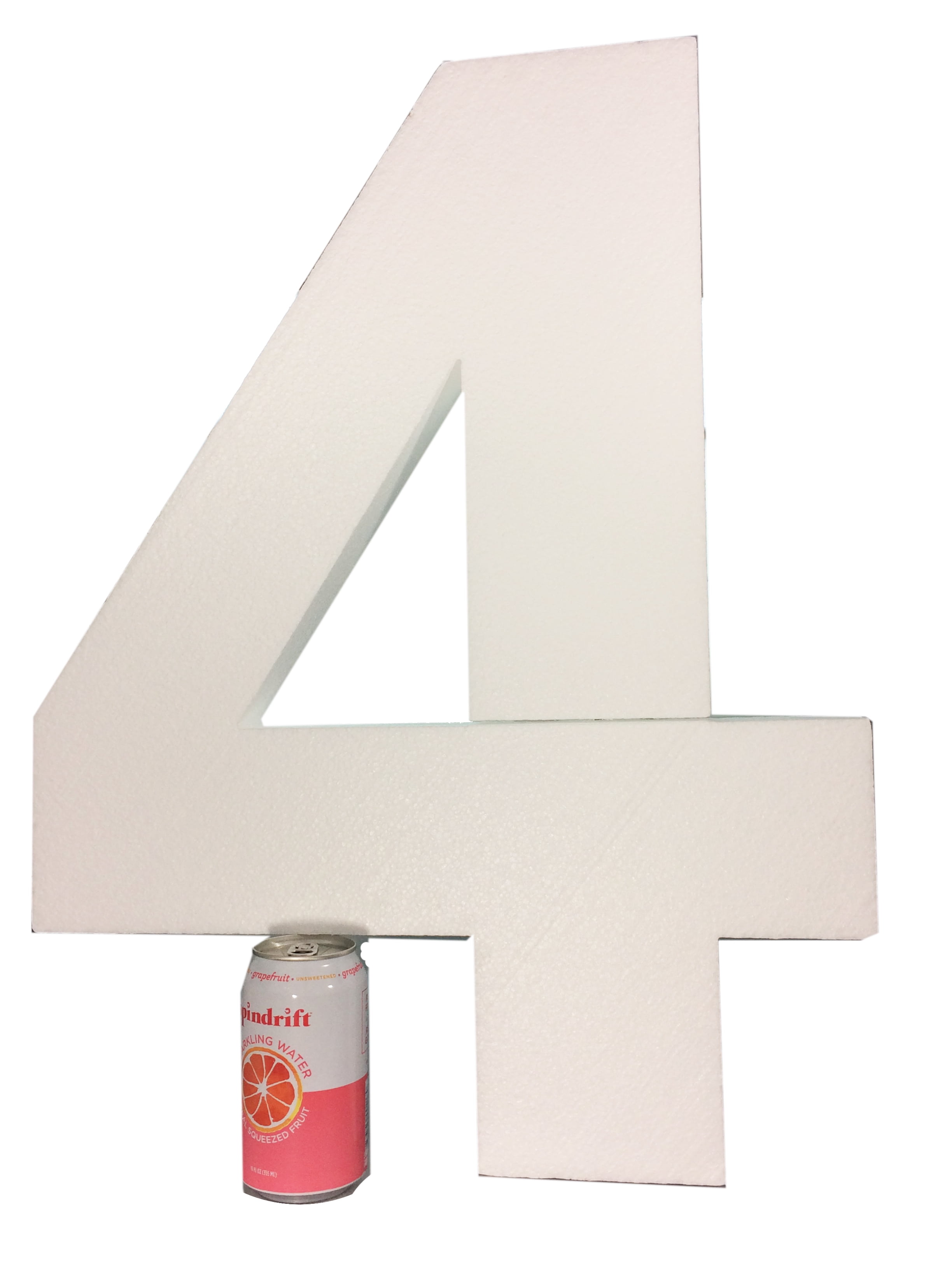 24" Inch Large Foam Numbers (Number - 4) - Walmart.com