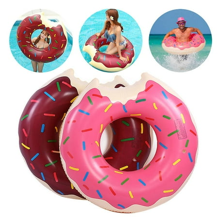 Donut Swim Ring Donut Swimming Floats Inflatable Adult Swimming Ring Donut Pool Float Summer ...