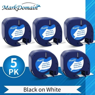 MarkDomain 3 Pack Compatible Dymo Letratag Label Maker Refill, 91331 White Tape 12mm(1/2 inch ...