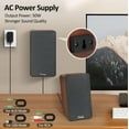 50W Wooden Bookshelf Speakers, Passive 2.0 Computer Speakers,PC Speaker ...