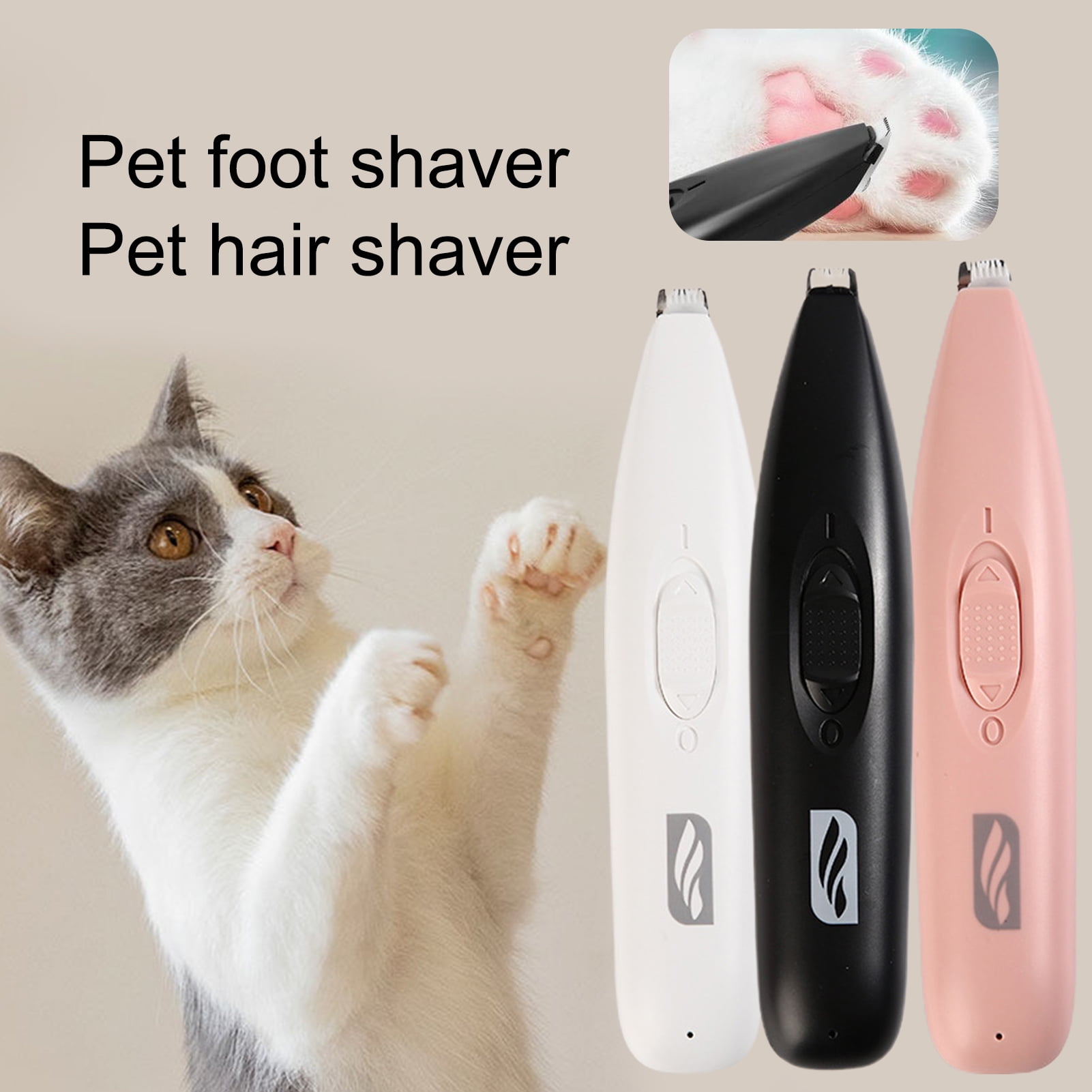 Waroomhouse Pet Shaver Safety Low Vibration Silent Portable Electrical ...