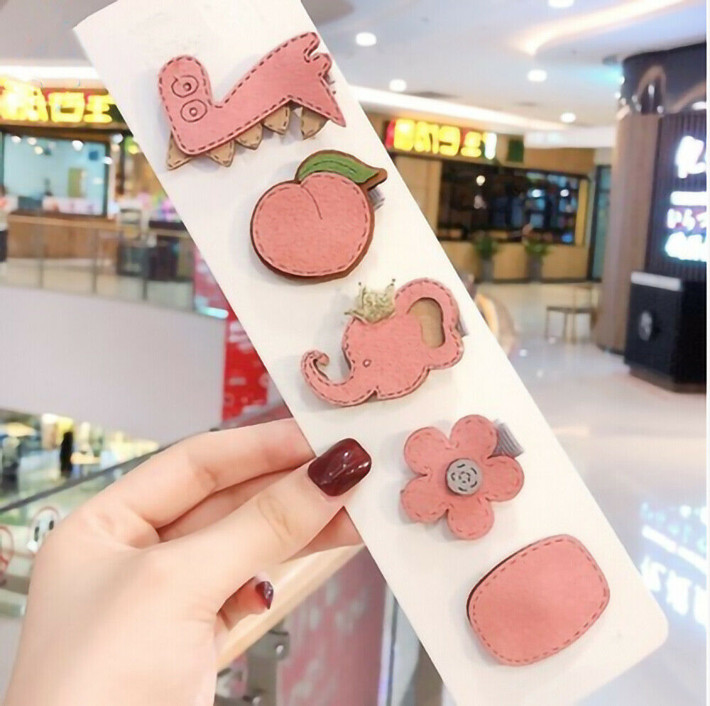 5pcs/set Cute Colorful Cartoon Hairpins Hair Clips Hair Accessories for ...
