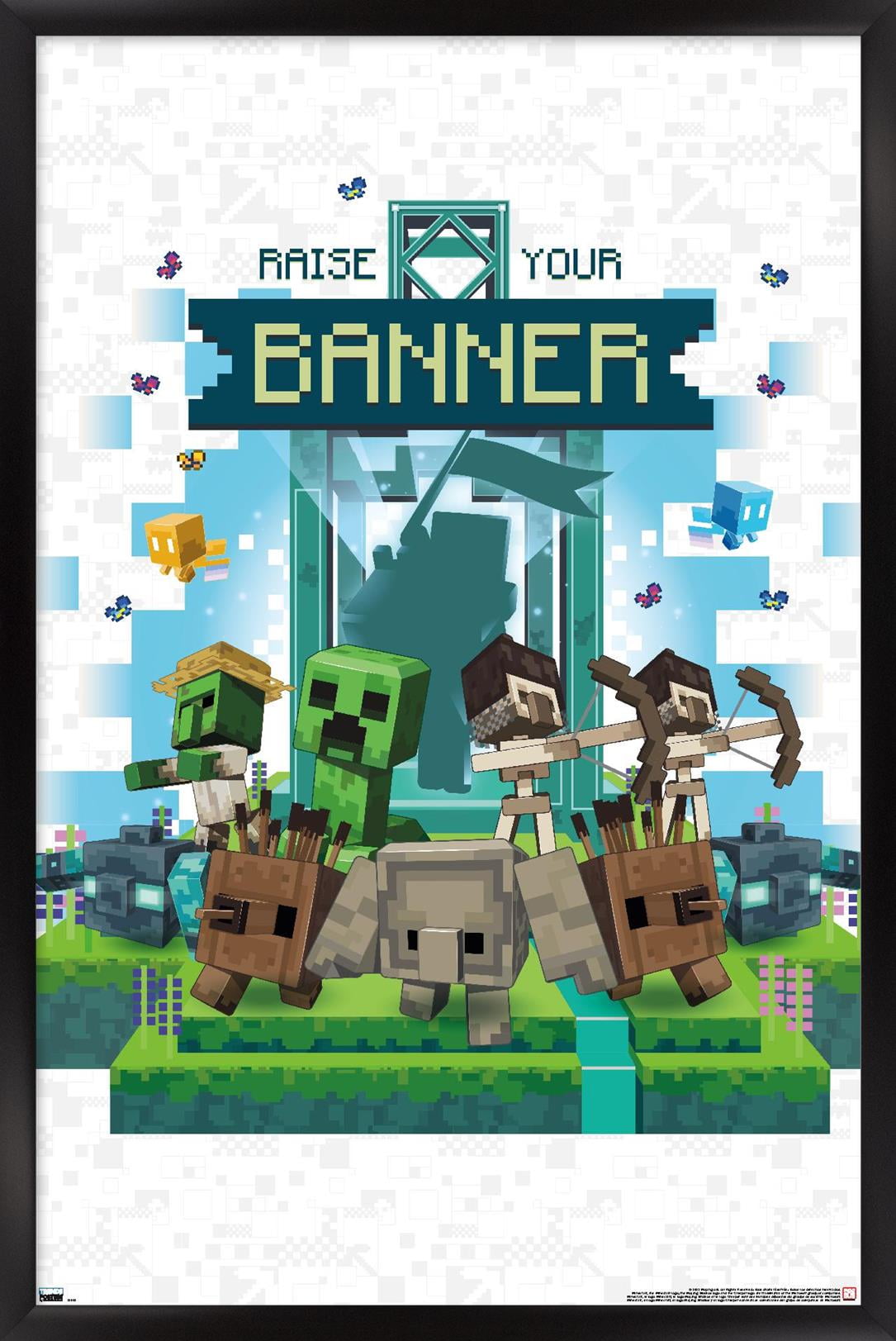 Minecraft: Legends - Raise Your Banner Wall Poster, 22.375" x 34 ...