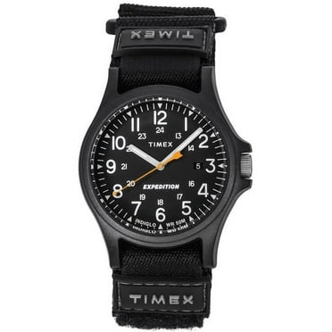 Timex Men's Expedition Camper Black/White 38mm Outdoor Watch, FastWrap ...