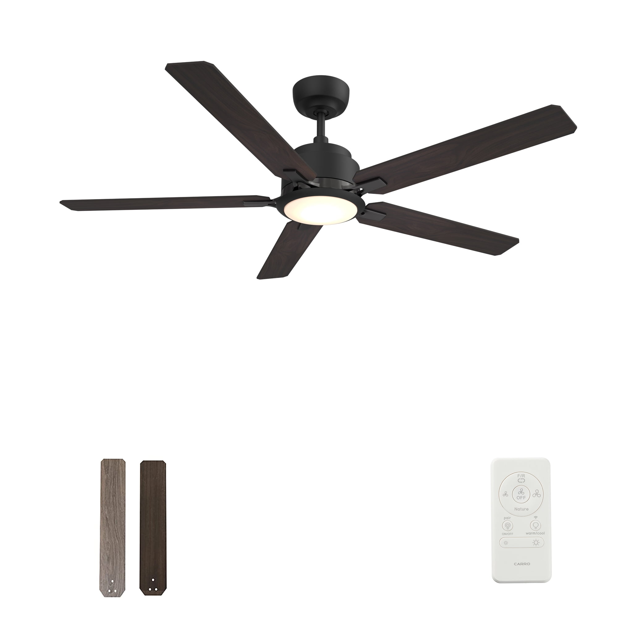 56 inch Ceiling Fan with Remote and Lights for Smart Indoor - Walmart.com