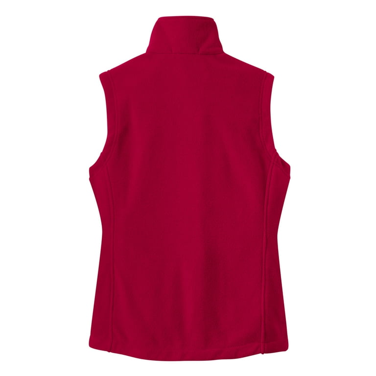 Womens Super Soft Value Polyester Fleece Vest True Red 3X Womens Super Soft Value Polyester Fleece Vest True Red 3X