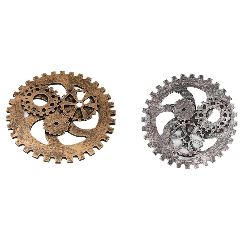 Wooden Gear Craft Hanging Cog DIY Office Bedroom Store Christmas ...
