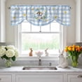 Easter Rabbits Tie Up Valances Curtain, Bow Yellow Daisy Tulips Flower ...