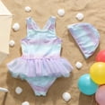 Childrens Bikini Scale Print Mesh Overlay Cap Included Eye Catching ...