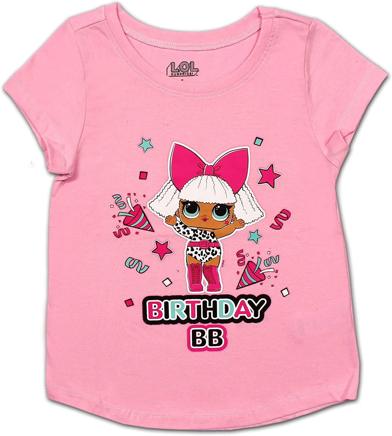 MGA Girl's LOL Surprise Birthday BB Blouse Tee Shirt, Short Sleeve ...