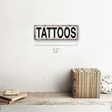 Tattoos 4"x12" Metal Sign, Wall Décor for Home and Office - Walmart.com