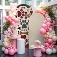 6FT Arch Backdrop Covers, Dog Paw Print Wedding Arch Cover Stretchy ...